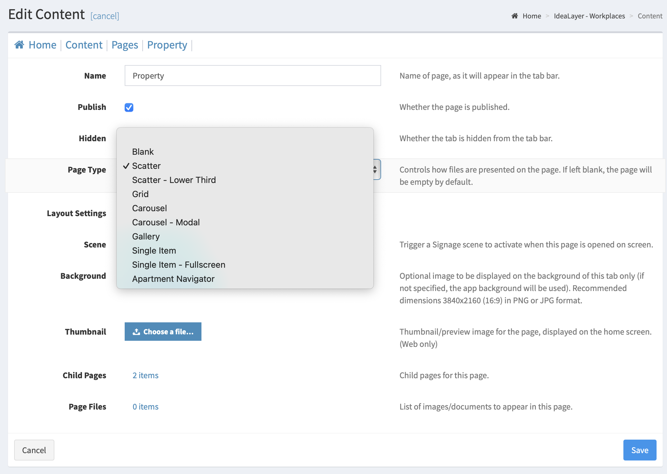 Setting page layouts – IdeaLayer